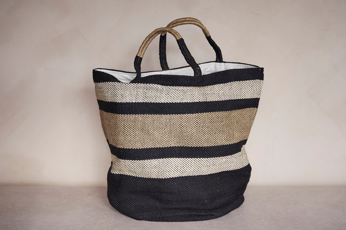 Black and Natural Jute Bag – Studio 9 Living